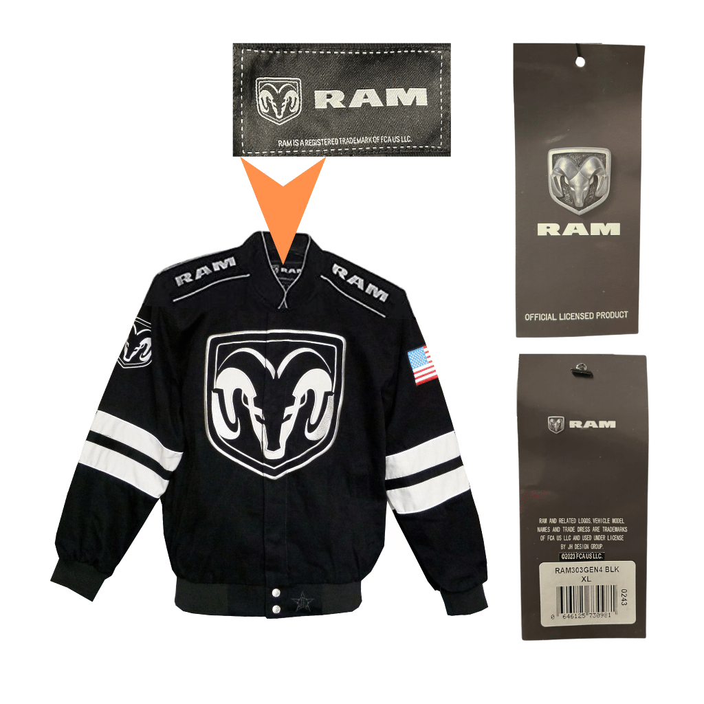 RAM Jacket with big embroidered icon - Officially licensed US-Car ...